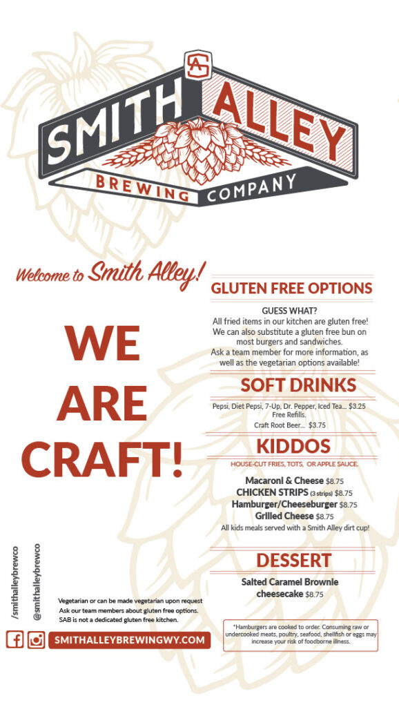 FOOD + MENU - Smith Alley Brewing Company